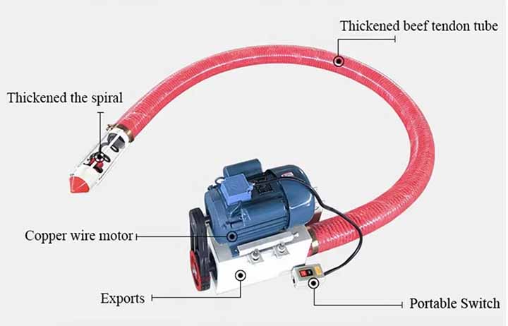 Cement powder flexible hose screw conveyor - Dahan Conveyor Manufacturer